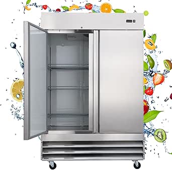 Amazon.com: Commercial Freezer 47 Cu.Ft, Reach-In Stainless Steel ...