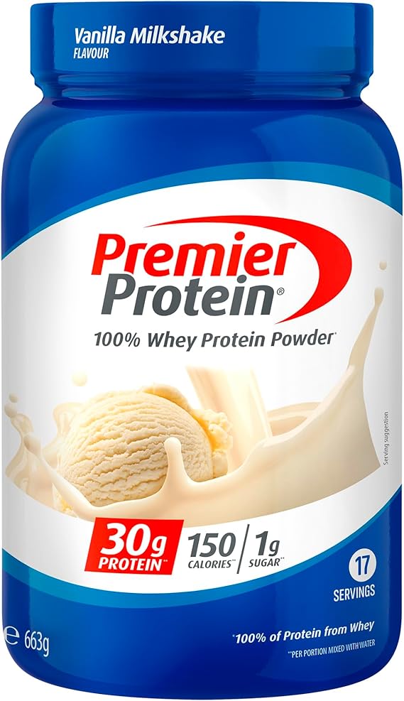 Premier Protein - Whey 100% Protein Powder - Vanilla Milkshake - 663g ...