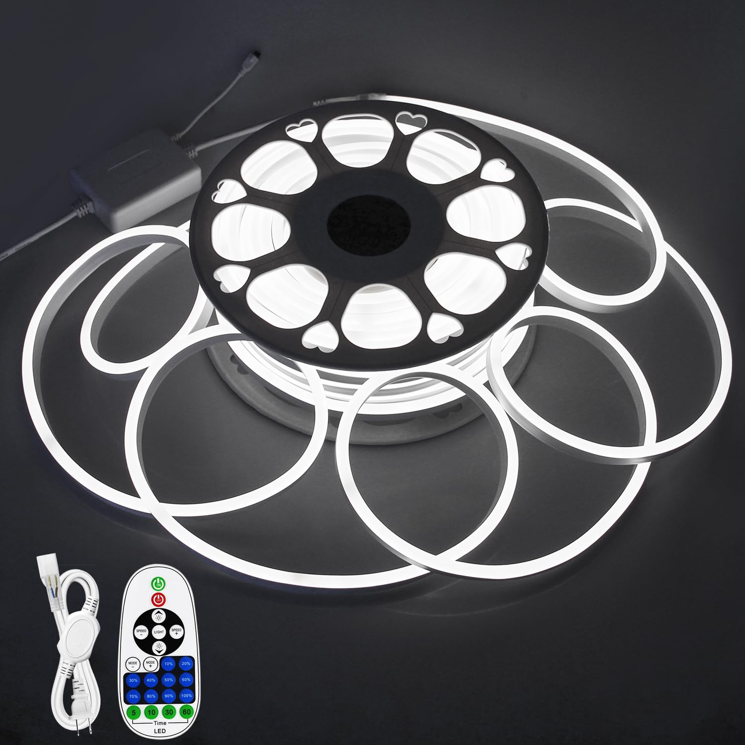 Amazon.com: Aclorol Neon Rope Lights Outdoor 50FT Dimmable Neon LED ...