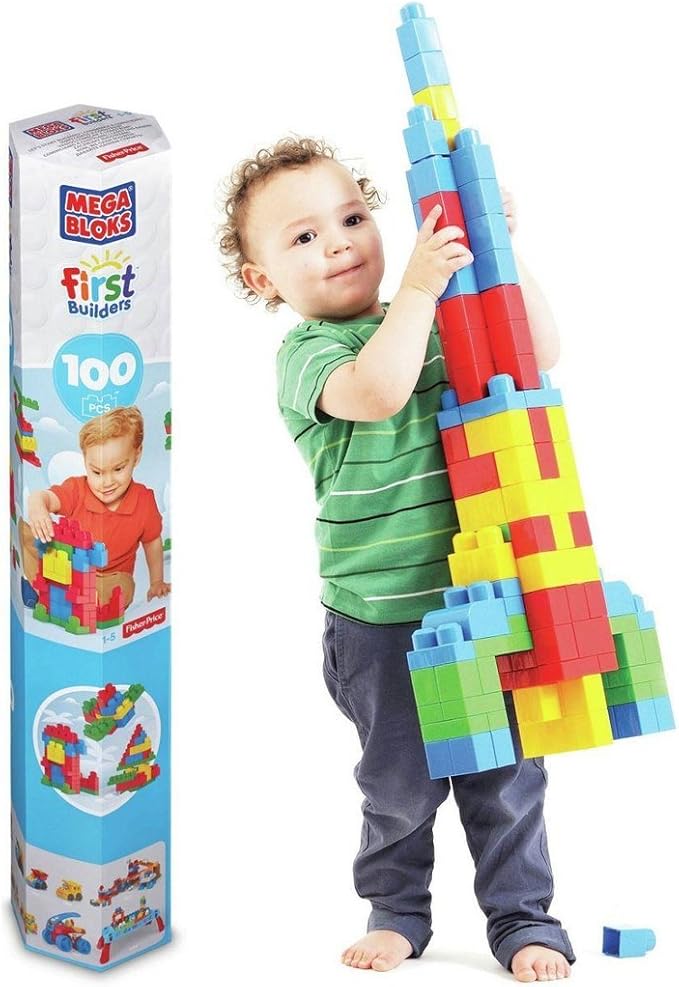 Mega Bloks First Builders Tube - 100 Pieces. : Amazon.co.uk: Toys & Games