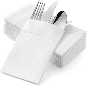 Amazon.com: AH AMERICAN HOMESTEAD Paper Dinner Napkins - Linen-Like ...