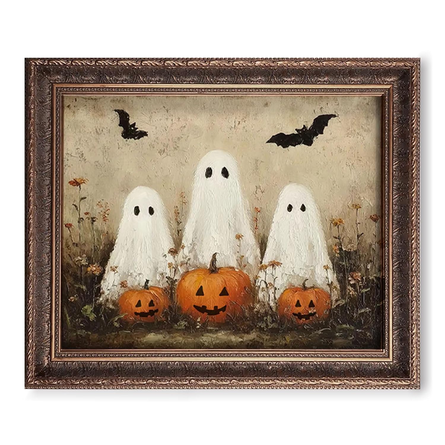 Amazon.com: OFlyDesigns Rustic Country Ghost Print, Ghosts Pumpkins ...