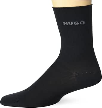 Amazon.com: HUGO Men's 2-Pack Fine Ribbed Quarter Length Socks ...