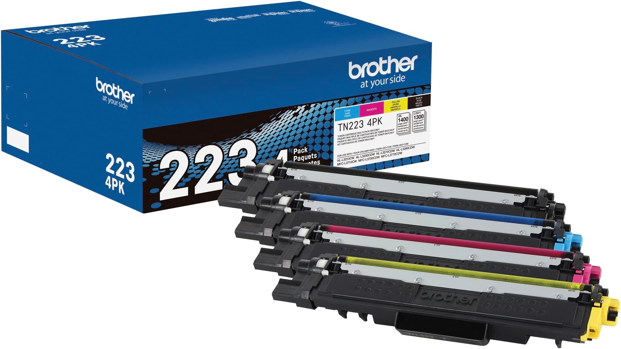 Brother Genuine Standard-Yield Toner Cartridge Four Pack TN223 4PK ...
