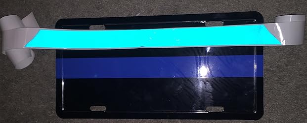 Amazon.com: Police Thin Blue Line Metal Tag Reflective : Automotive