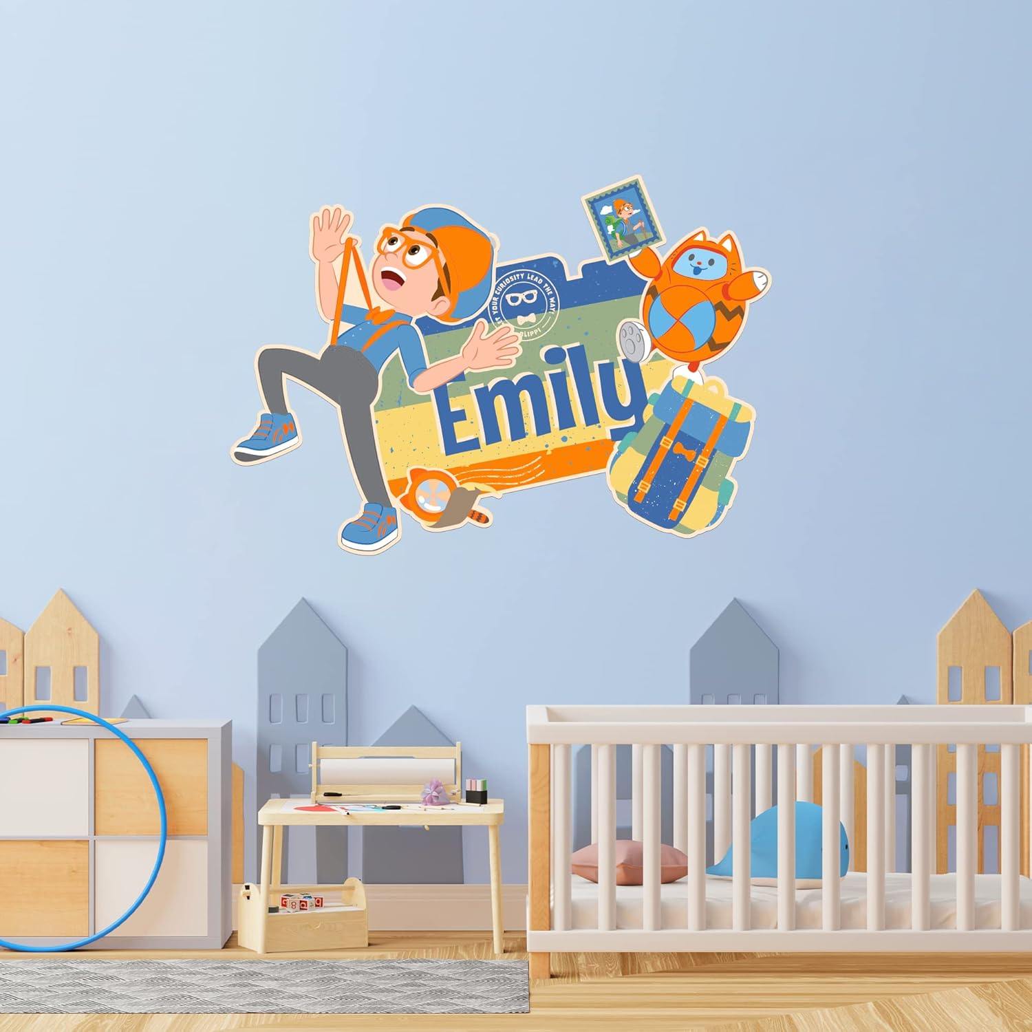 Amazon.com: Multiple Font Custom Name Blippi Wall Decal - EGD X Blippi ...