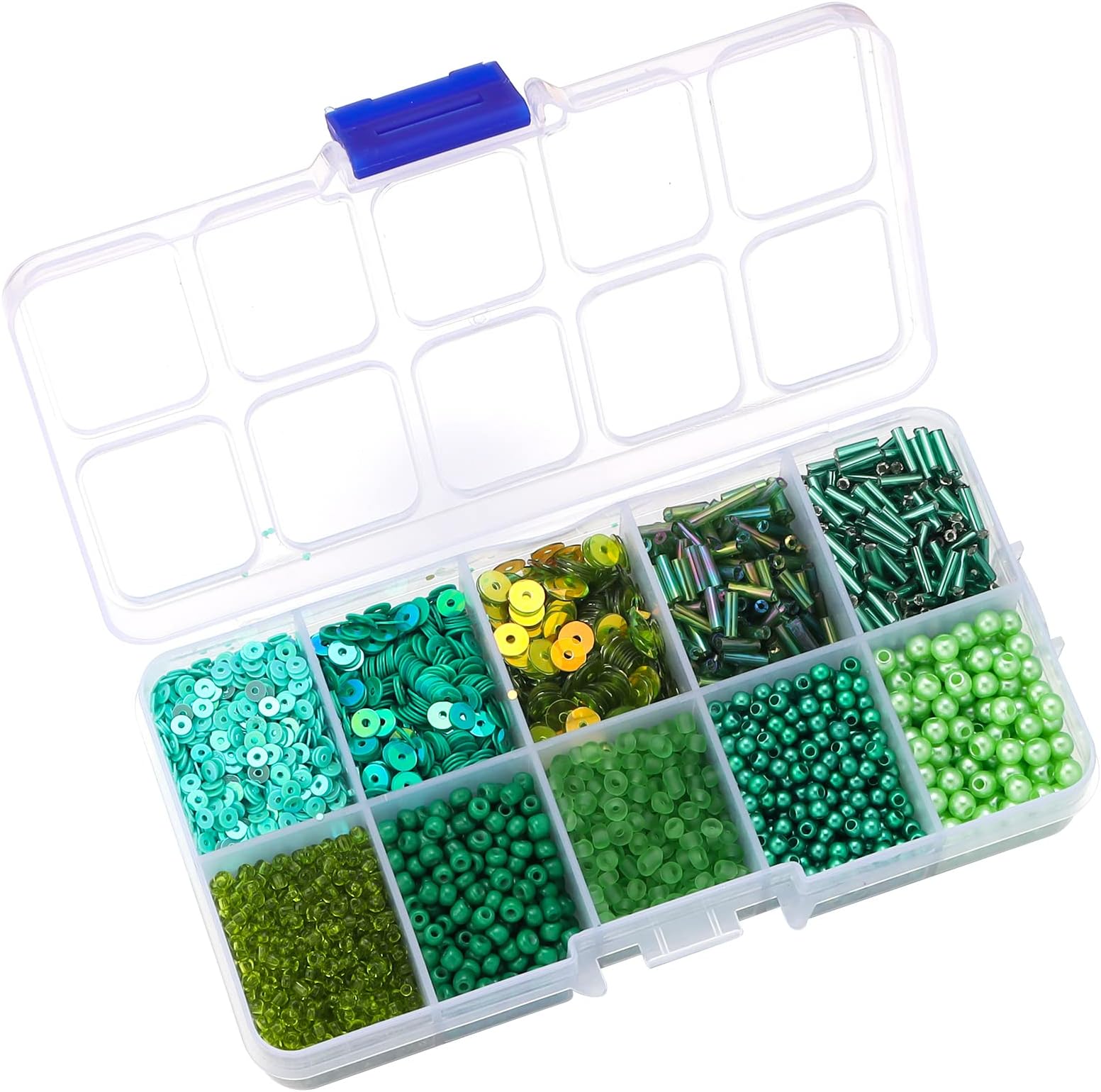 Amazon.com: BALABEAD Size 6mm Glass Bugle Beads with Beading Needles ...