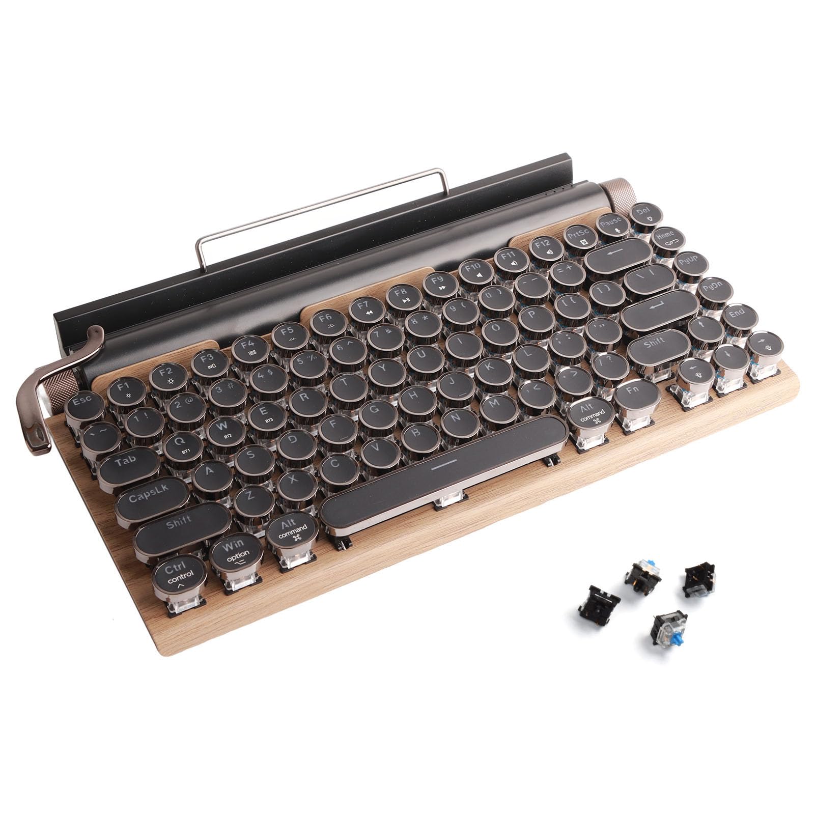 Wireless Typewriter Keyboard, Retro BT5.0 Aesthetic Keyboard, 83 Keys ...