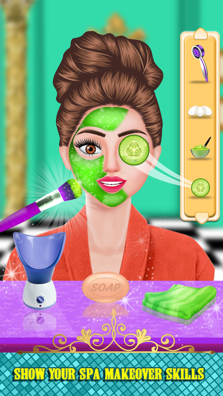 DIY Makeup Salon Games Candylocks Hair Salon Style Cotton Candy Hair ...