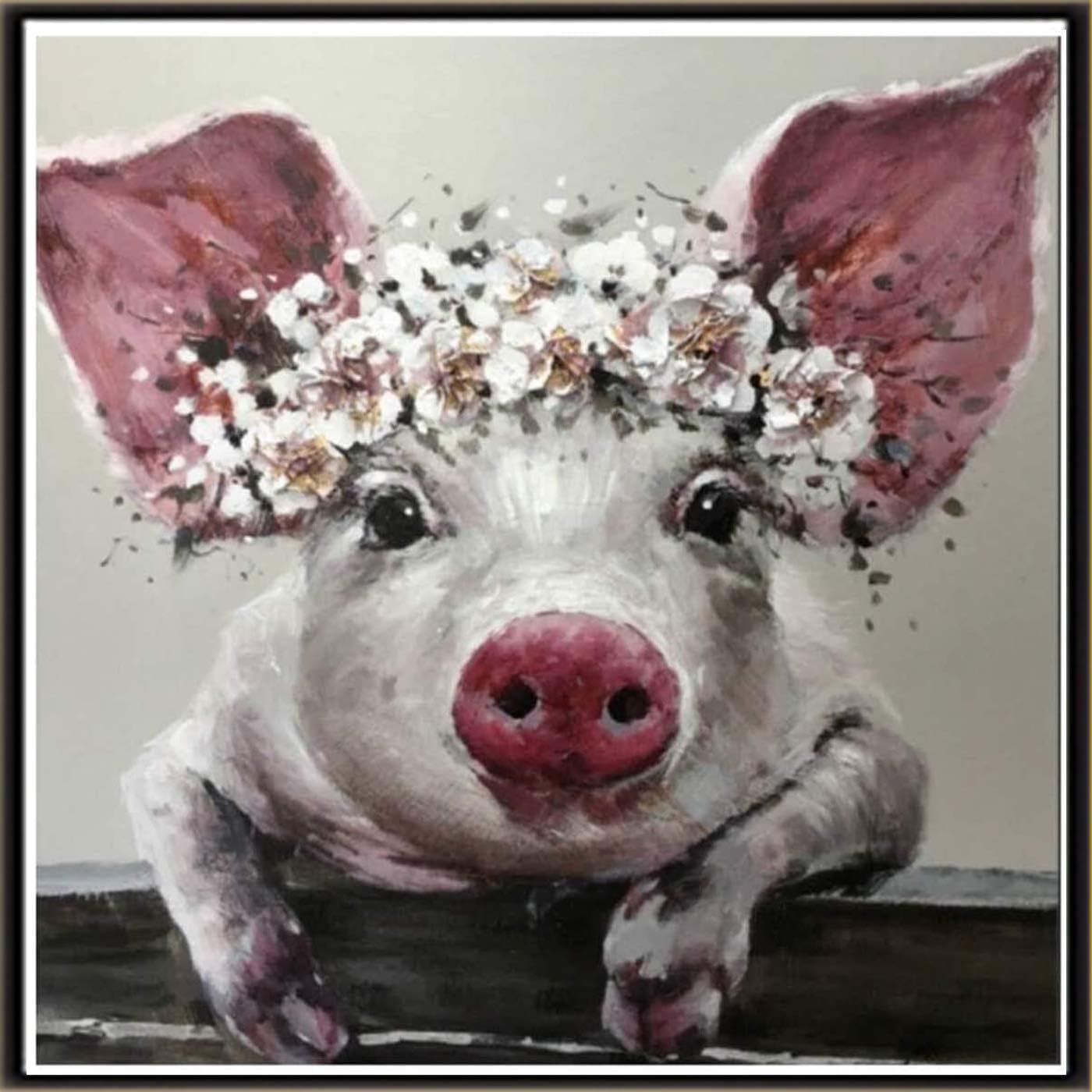 Amazon.com: Kaliosy 5D Diamond Painting A Wreath of Pig by Number Kits ...