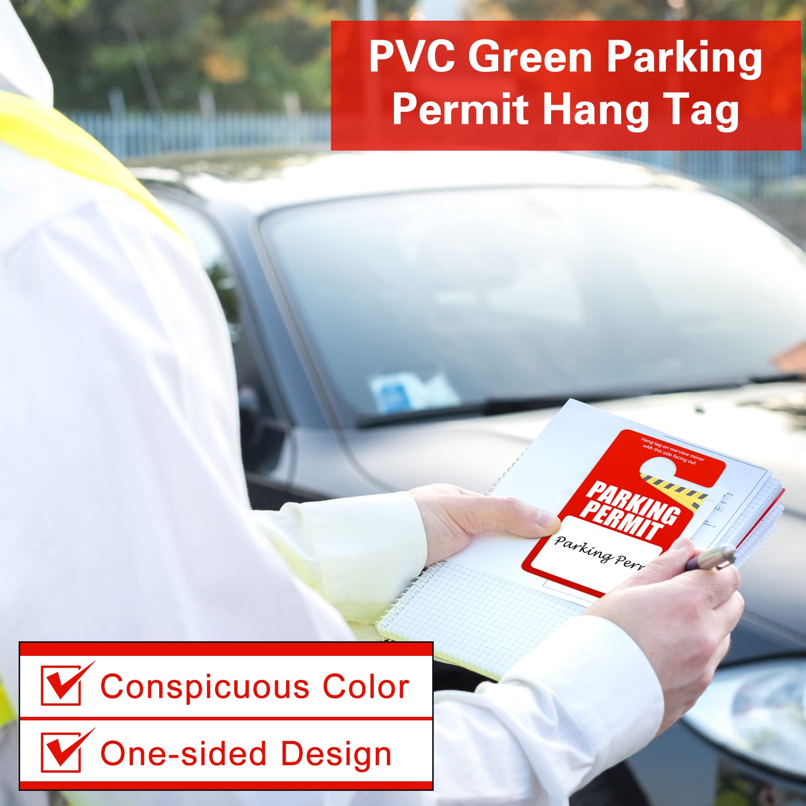 Snapklik.com : 100 Pack Parking Permit Hang Tags Plastic Parking ...
