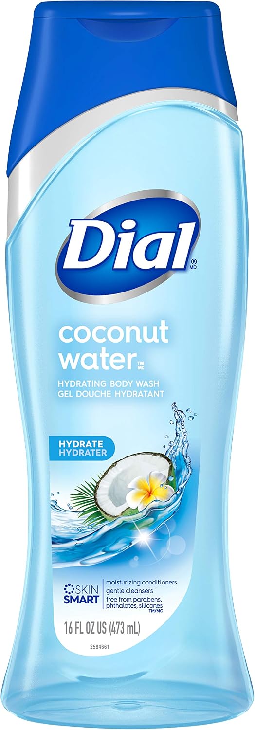 Dial Coconut Water Hydrating Body Wash, 473 Milliliters (Pack of 1 ...