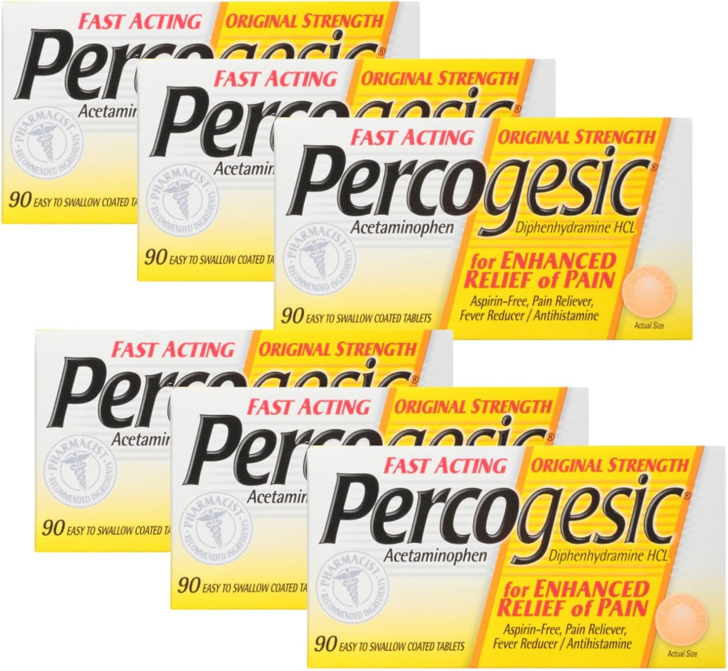 Amazon.com: Percogesic Aspirin Free Pain Relief Tablets, Original ...