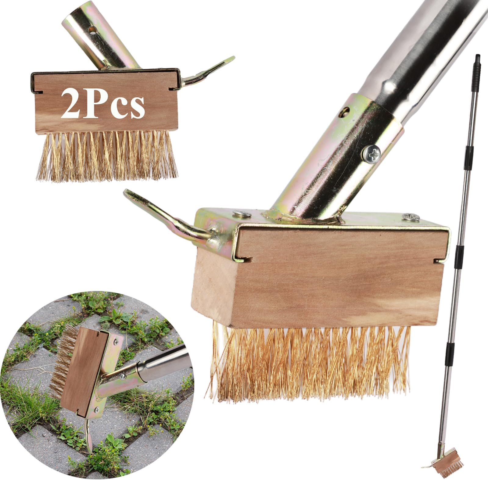 Amazon.com: GeeRo 51 in. Wire Brush with Steel Handle for Cleaning ...