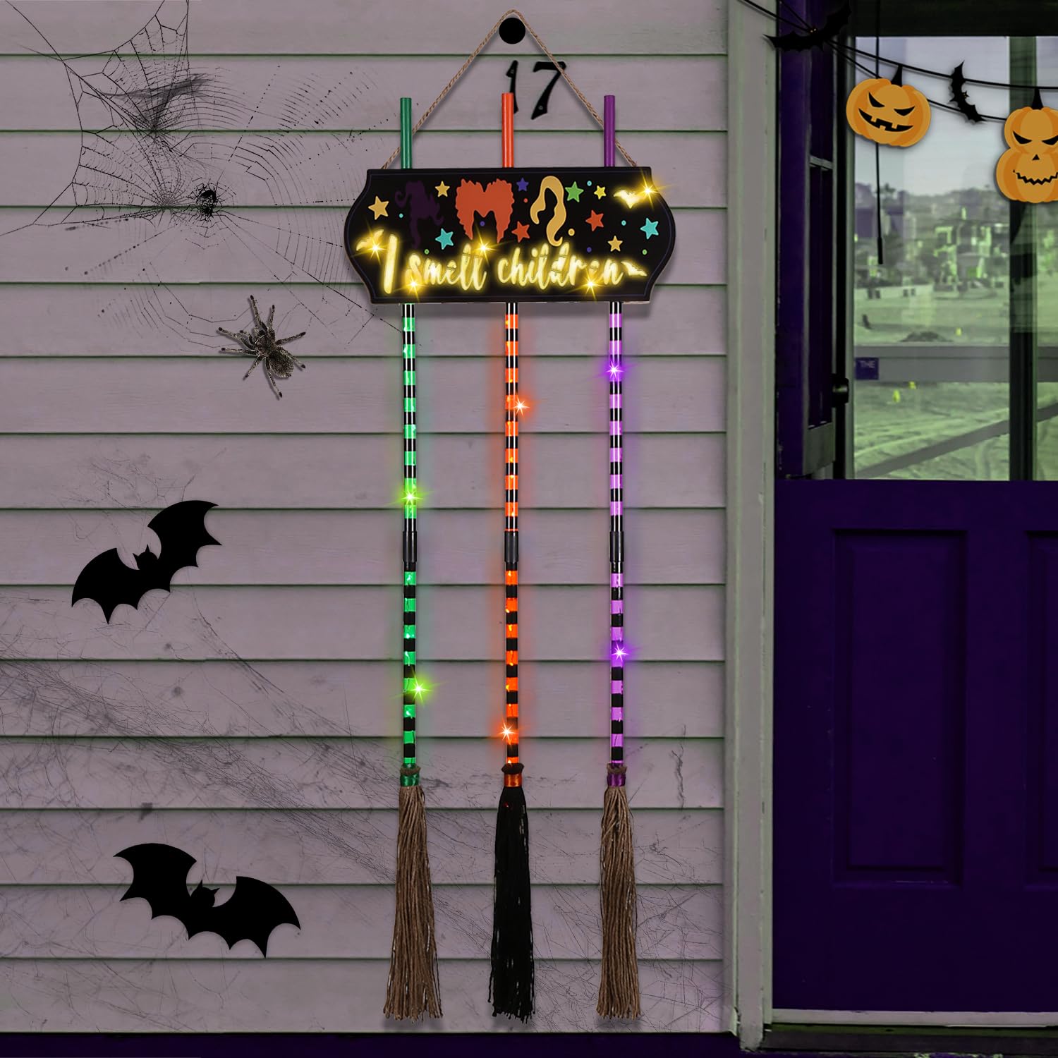 Amazon.com: NOWSTO Lighted Hocus Pocus Halloween Decorations, 2AA ...