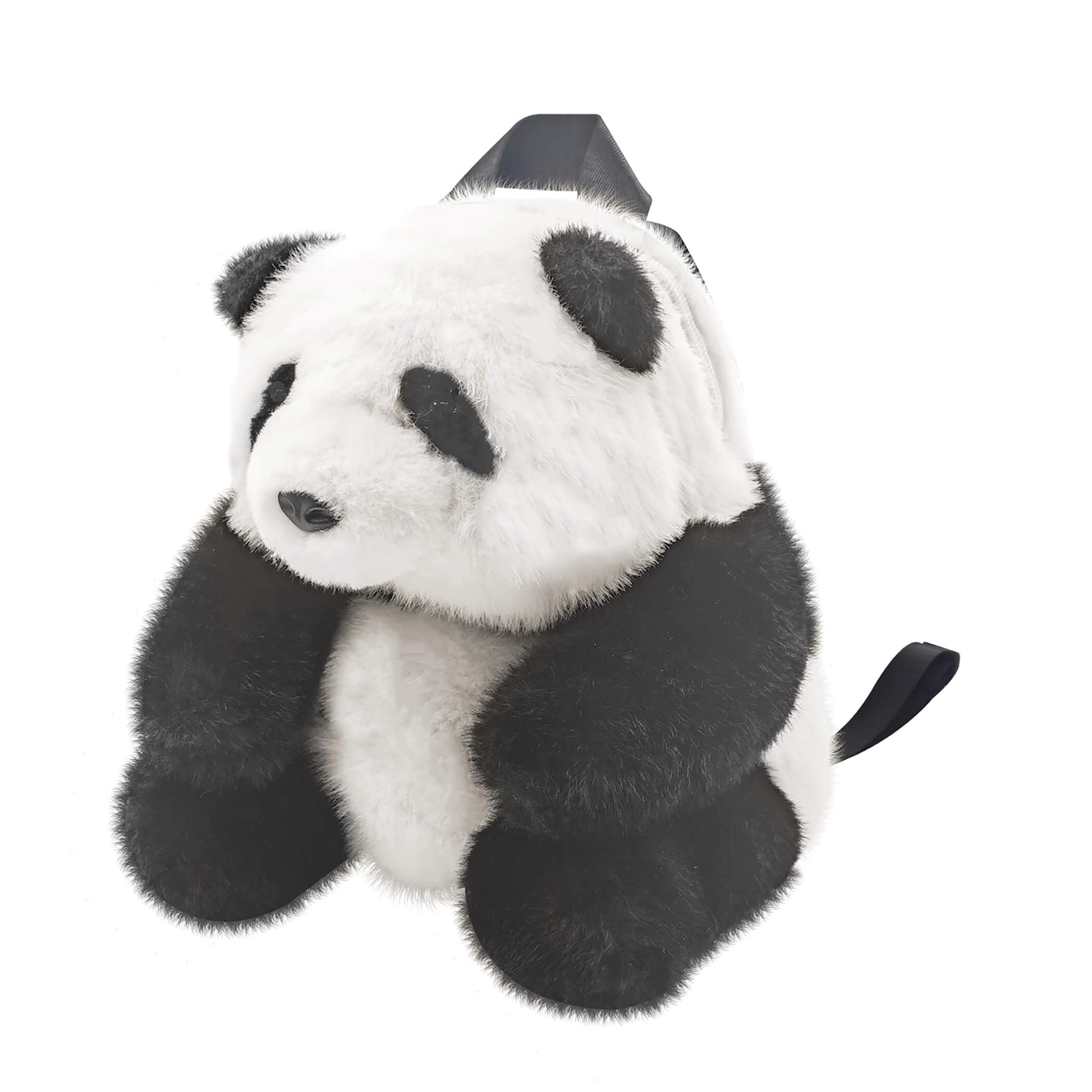 Amazon.com: Realistic Panda Plush Mini Backpack for Women, Cute Furry ...