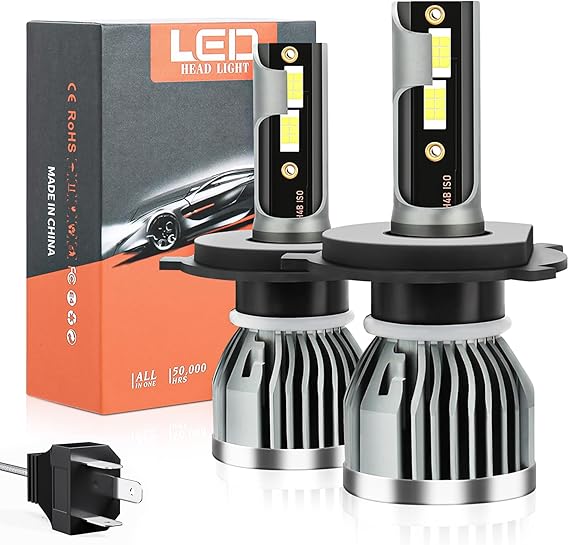 Kit De Focos Led para Auto，Led H4 /HB2/9003 12000lm 50W para Luz Alta Y ...