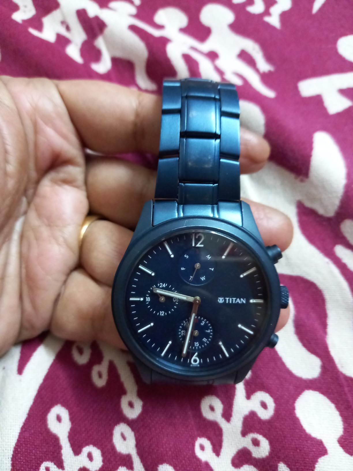 Titan Blue Dial Analog Watch for Men-1805QM07 : Amazon.in: Watches
