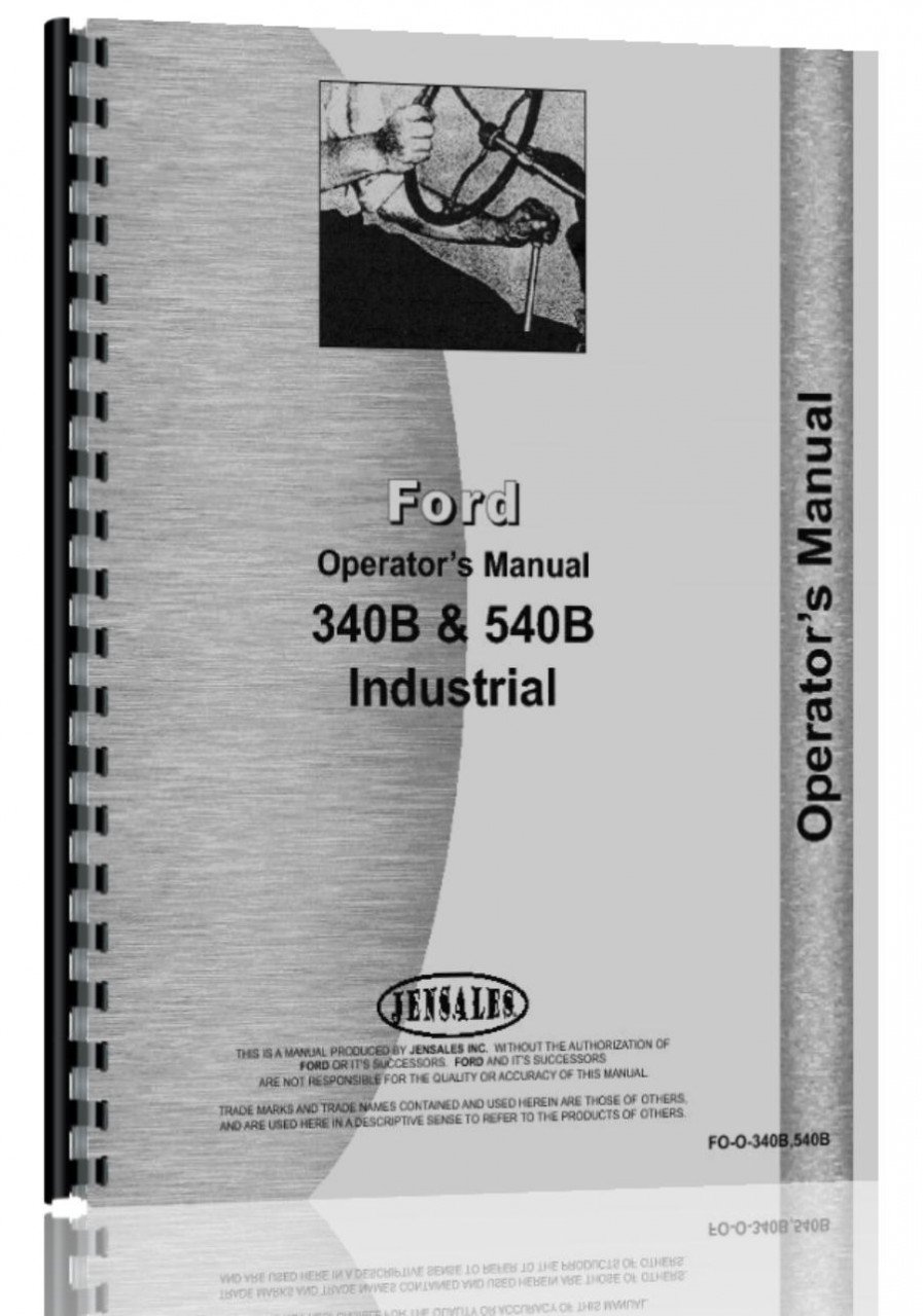 Ford 340B 540B Diesel Industrial Tractor Operators Manual (FO-O-340B ...