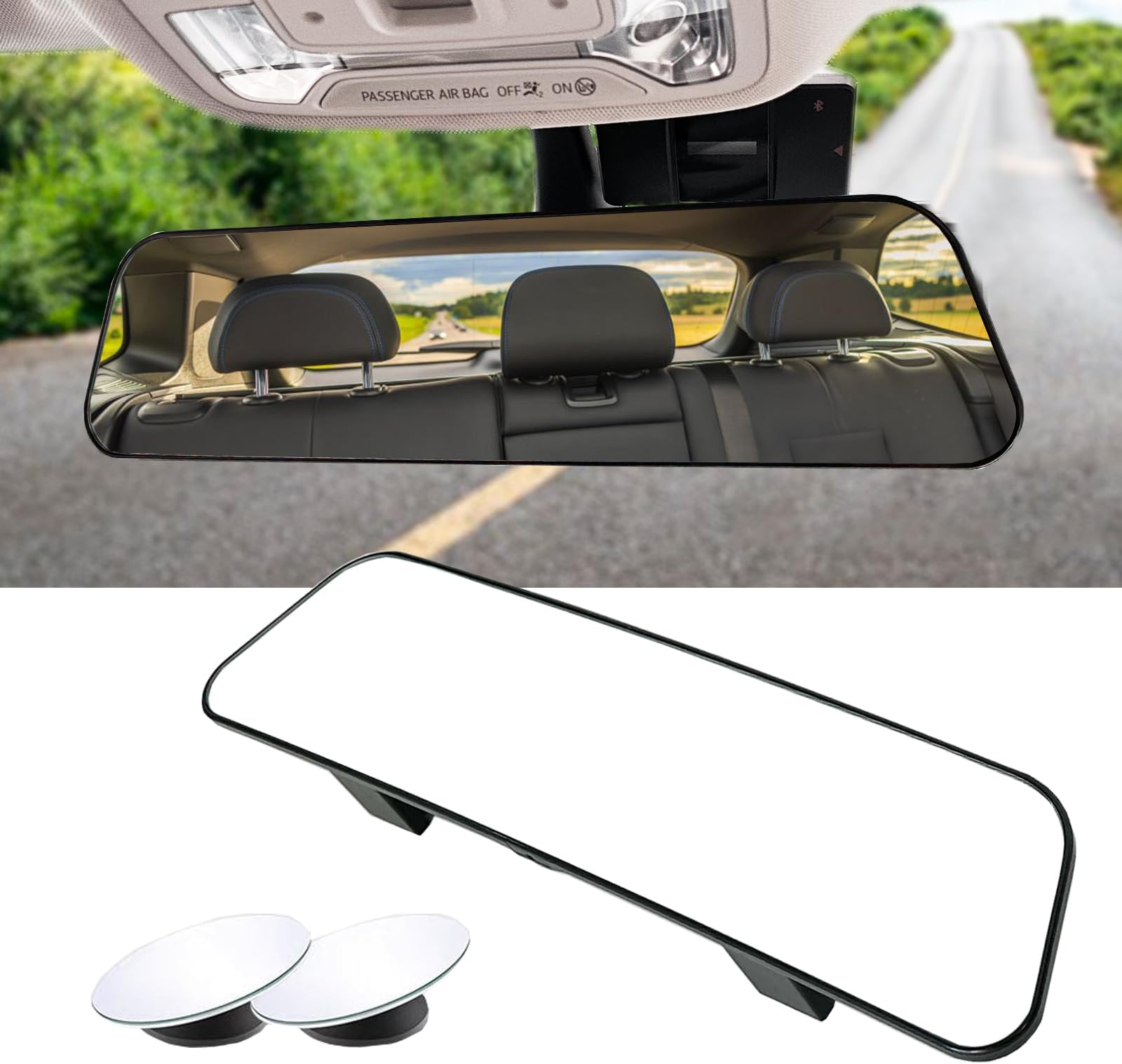 Amazon.com: CAKOVANO Rear View Mirror, Car Rear View Mirror, Panoramic ...