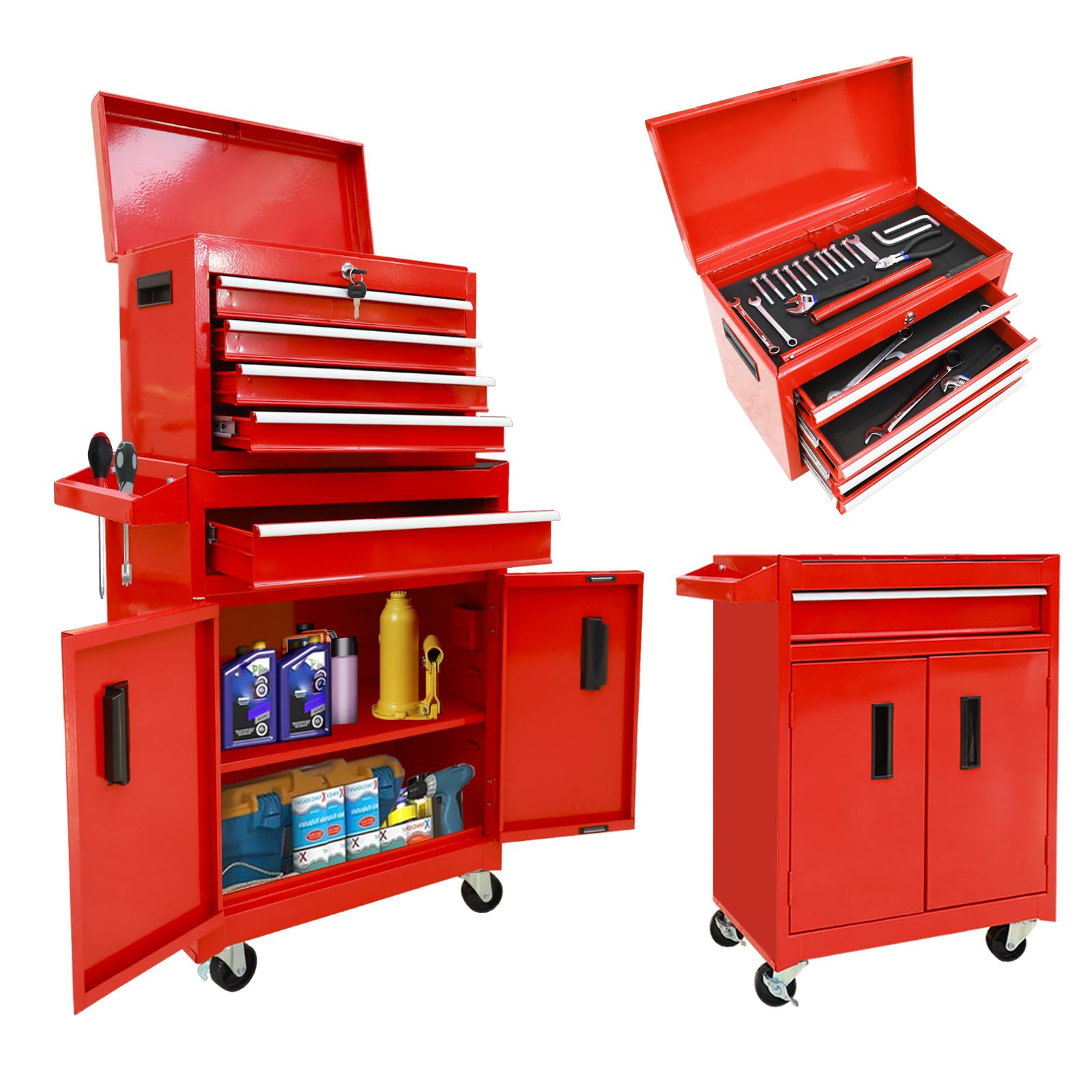 Snapklik.com : Torin 5-Drawer Rolling Tool Chest: Metal Tool Box