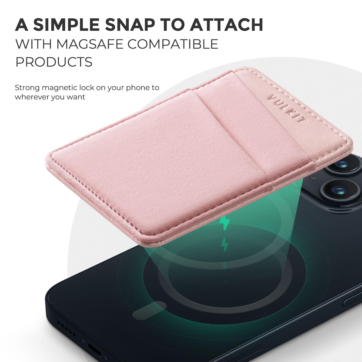 Snapklik.com : VULKIT Magnetic Phone Wallet For MagSafe- RFID Blocking ...