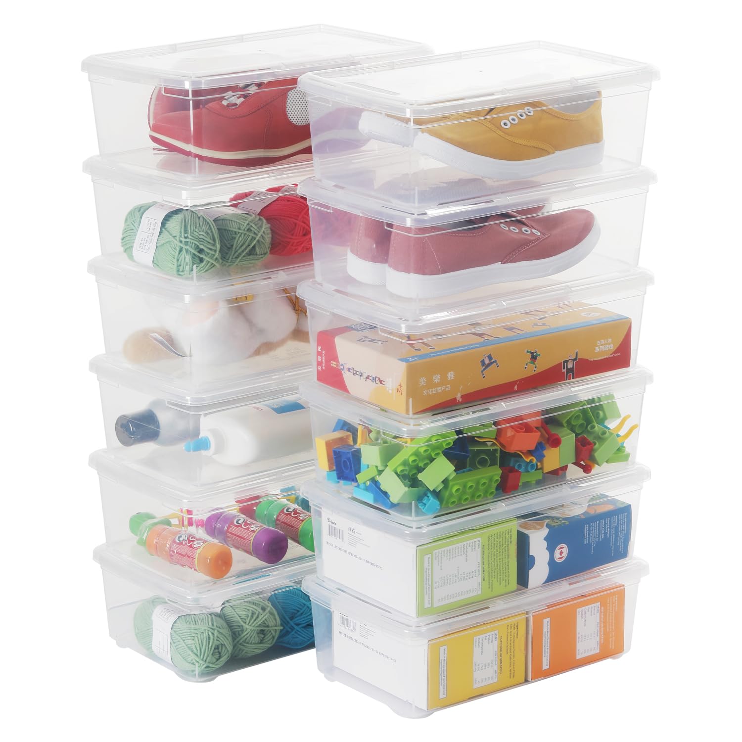 Amazon.com - OMNISAFE Stackable Plastic Storage Shoebox, BPA-Free ...