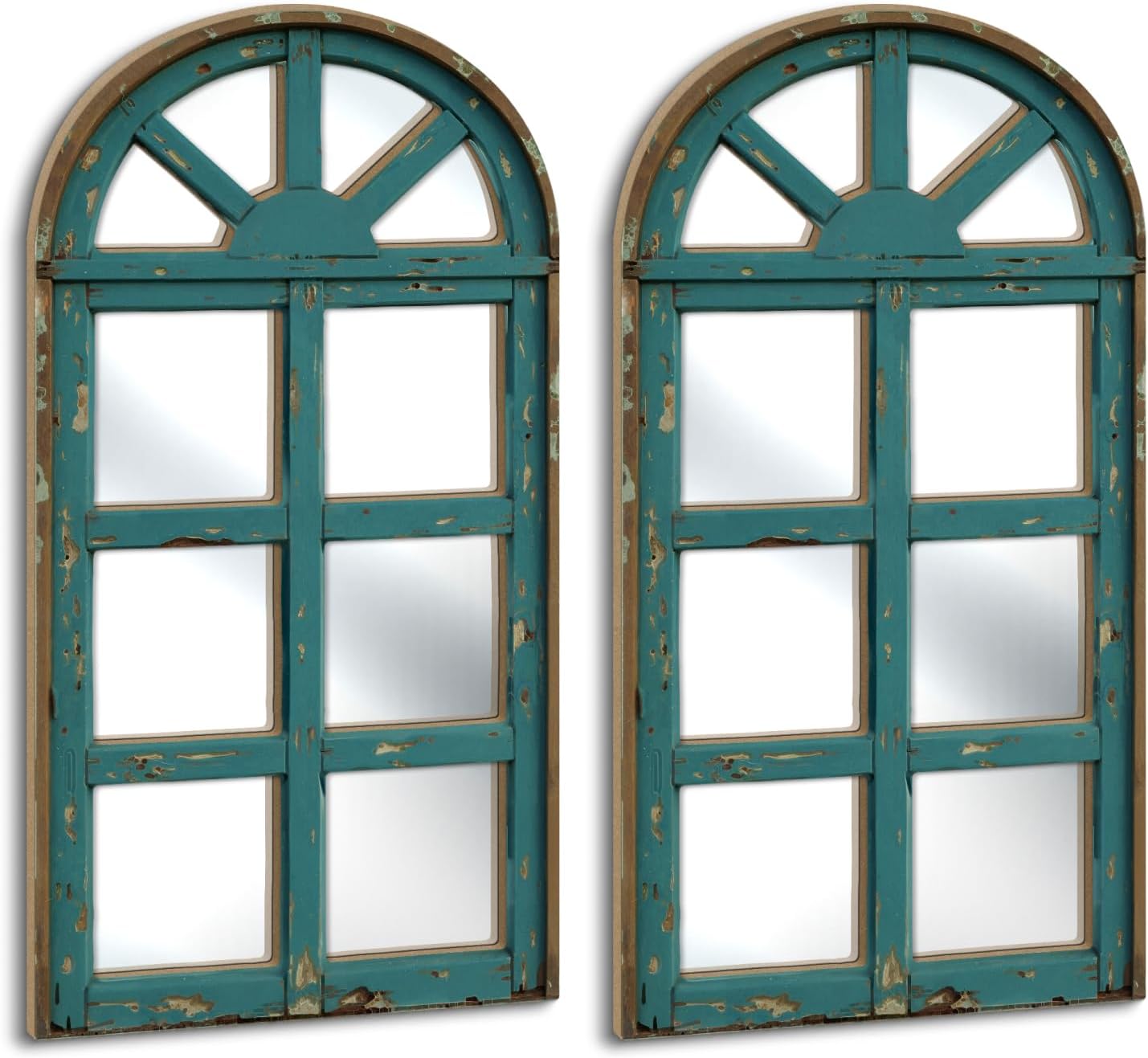 Amazon.com: Putuo Decor Set of 2 Vintage Arch Window Frame Wall Decor ...