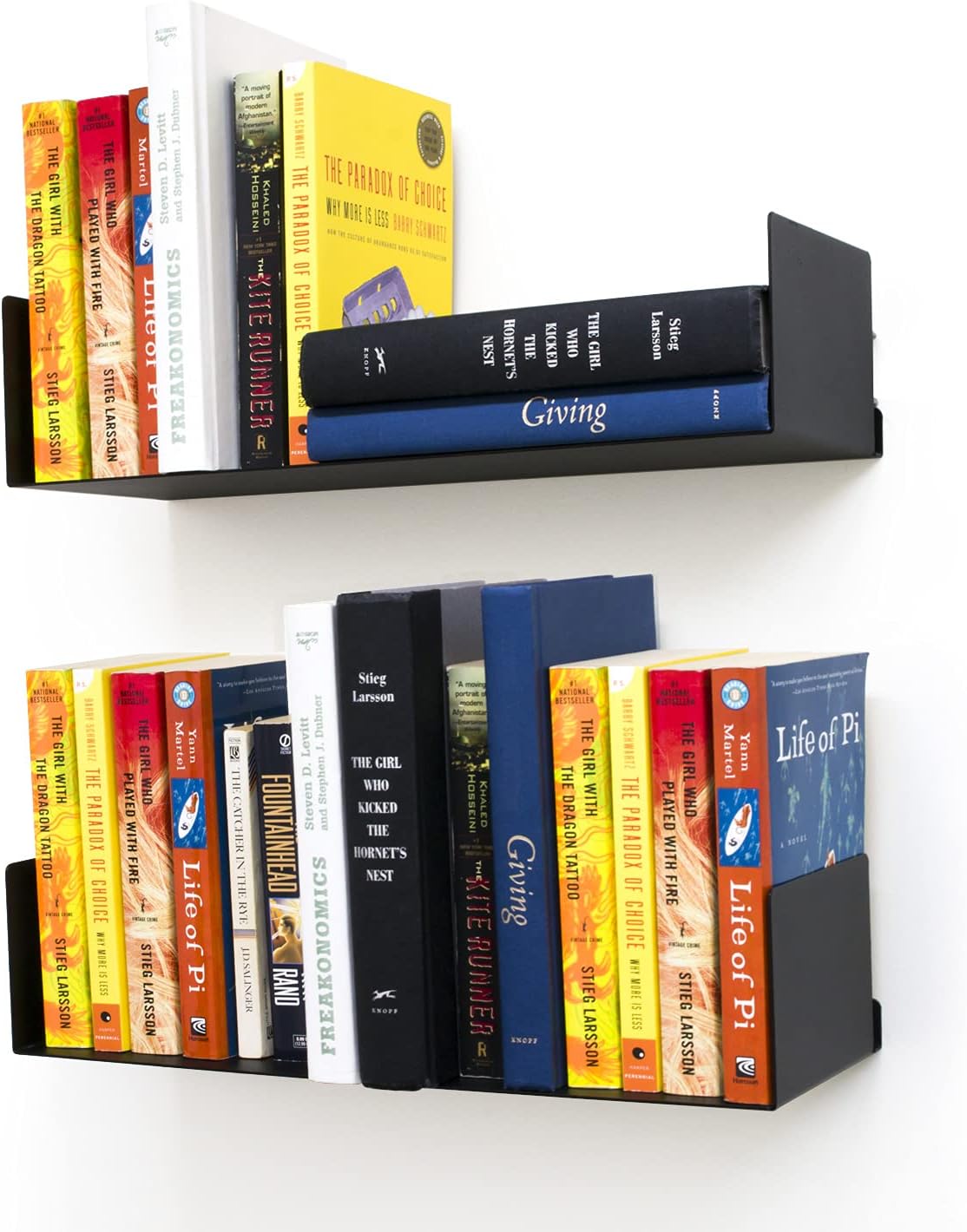 Amazon.com: Floating Bookends Wall Mounted Metal Display Shelf (Set of ...