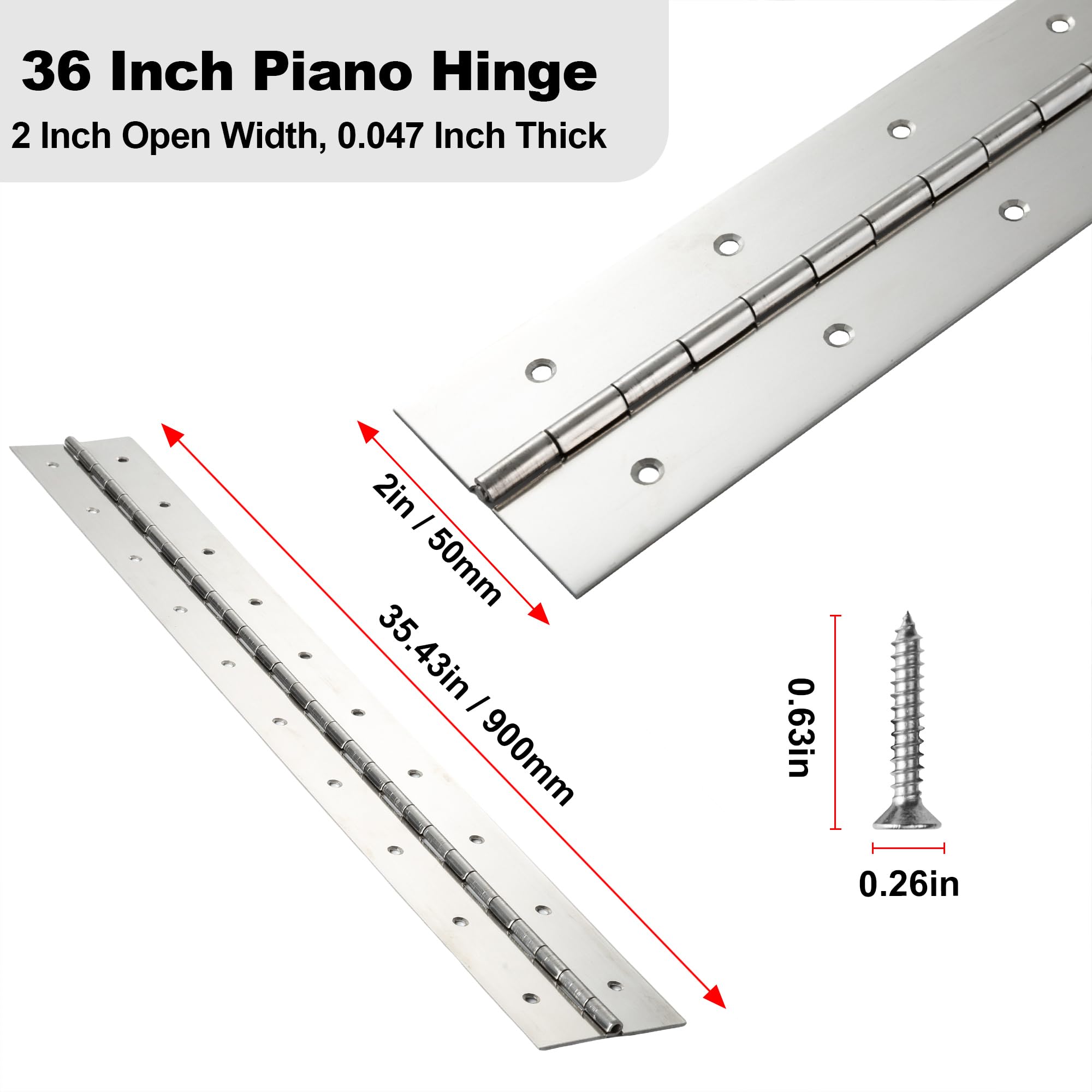White Piano Hinge