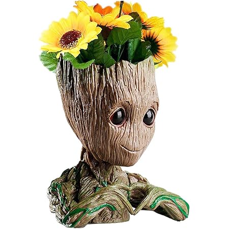 Amazon.com: B-Best Baby Groot Pen Pot Tree Man Pens Holder or Flower ...