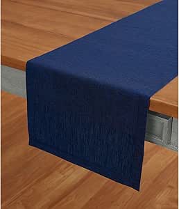 Amazon.com: Solino Home Linen Royal Blue Table Runner 72 Inches Long ...