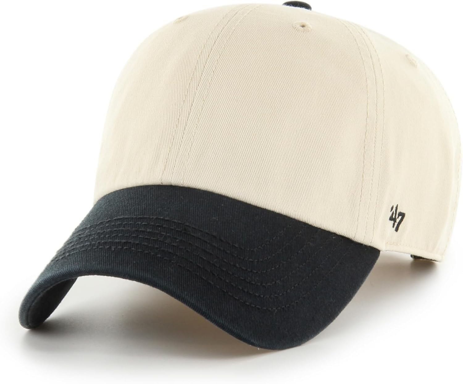 47 Brand Clean Up Blank 2-Tone Dad Hat - Natural-Black | Adjustable at ...