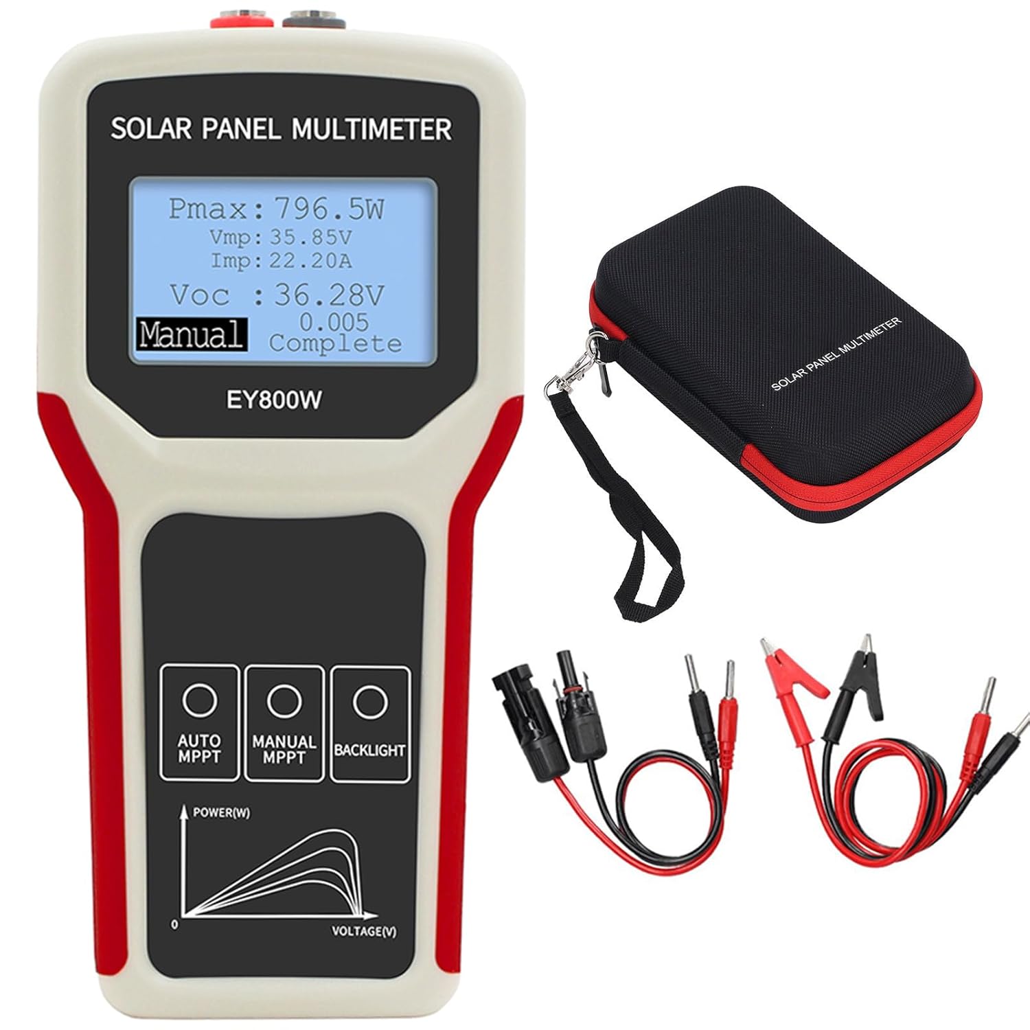 Amazon.com: 800W Solar Panel Tester Photovoltaic Multimeter with Ultra ...