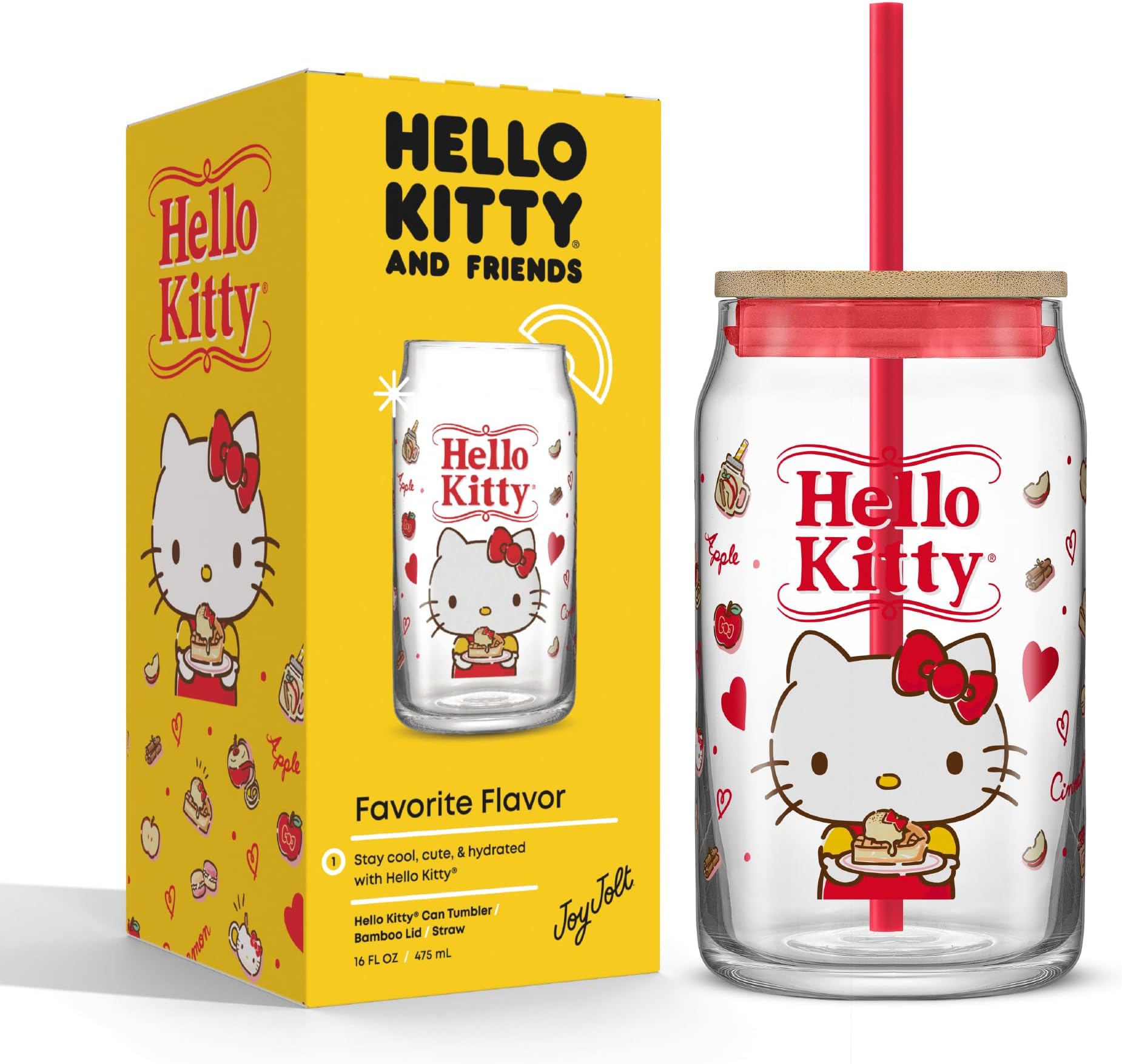 Amazon.com | Hello Kitty Sanrio Glass Strawberry Milk Carton, Small ...