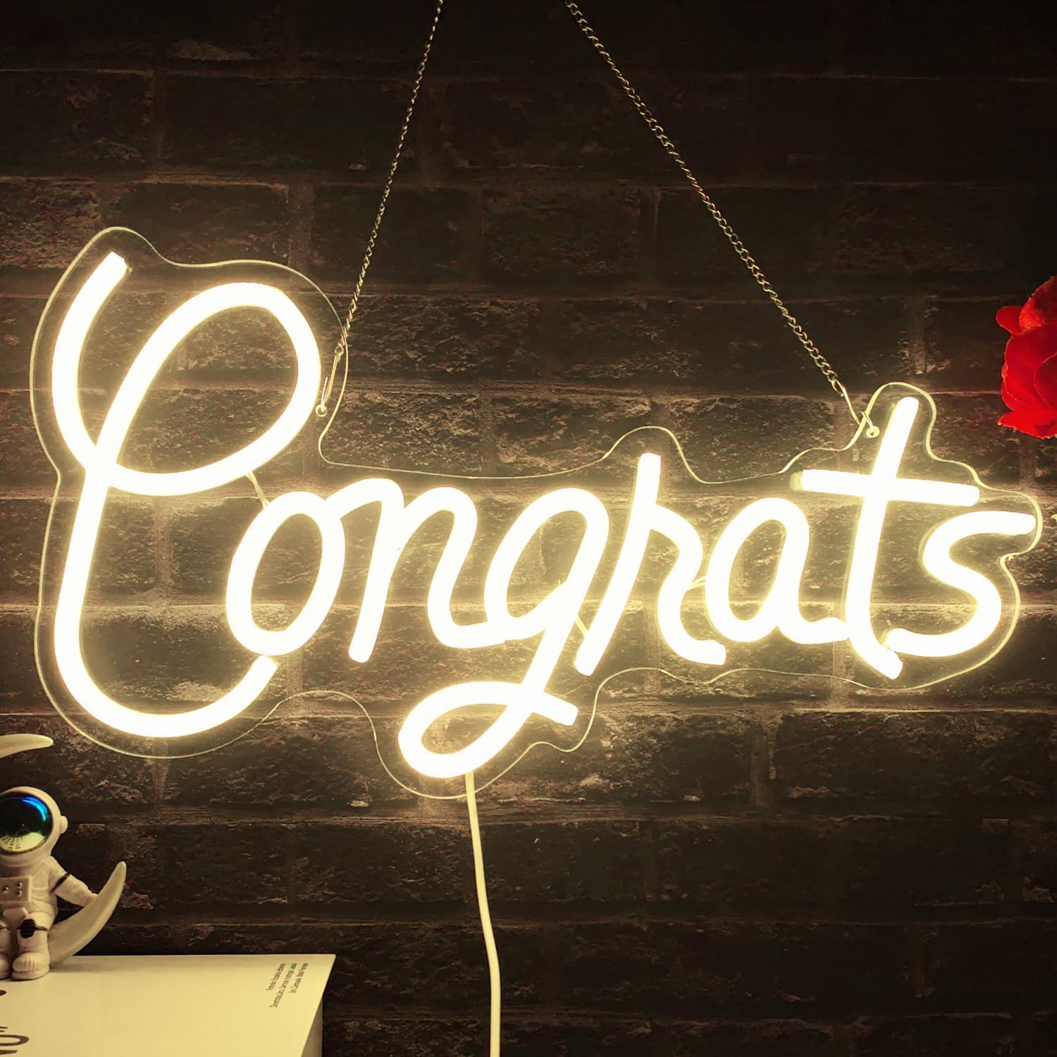 Amazon.com : Congrats Grad Neon Sign Warm White Congrats Grad Light Up ...