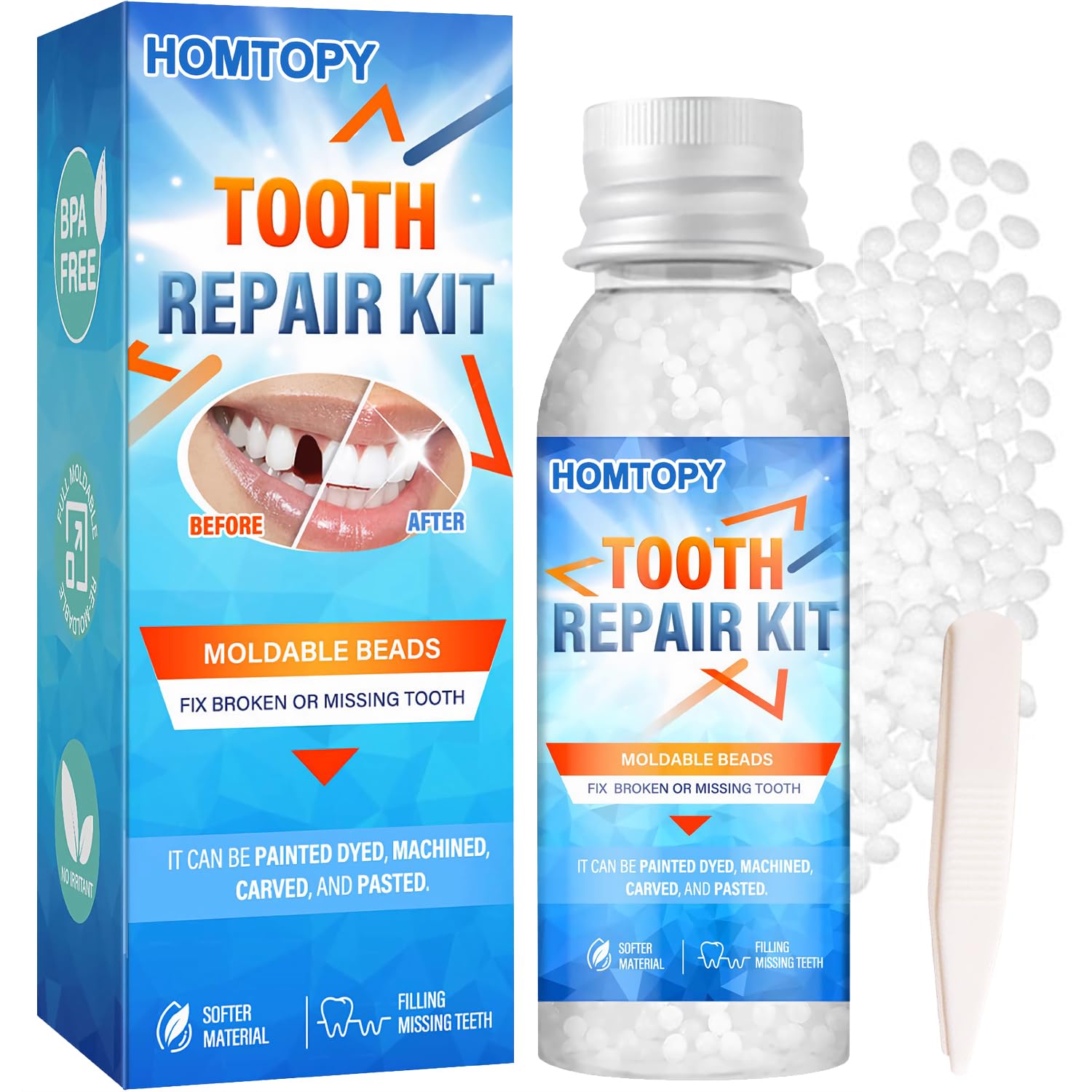 Temporary Tooth Filling Kit,Tooth Repair Beads for Temporary Fixing ...