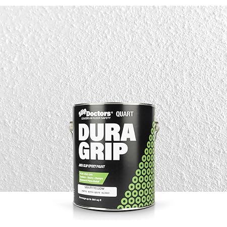 Dura Grip Anti-Slip Paint (Quart, White) for Concrete, Wood, Tile and ...