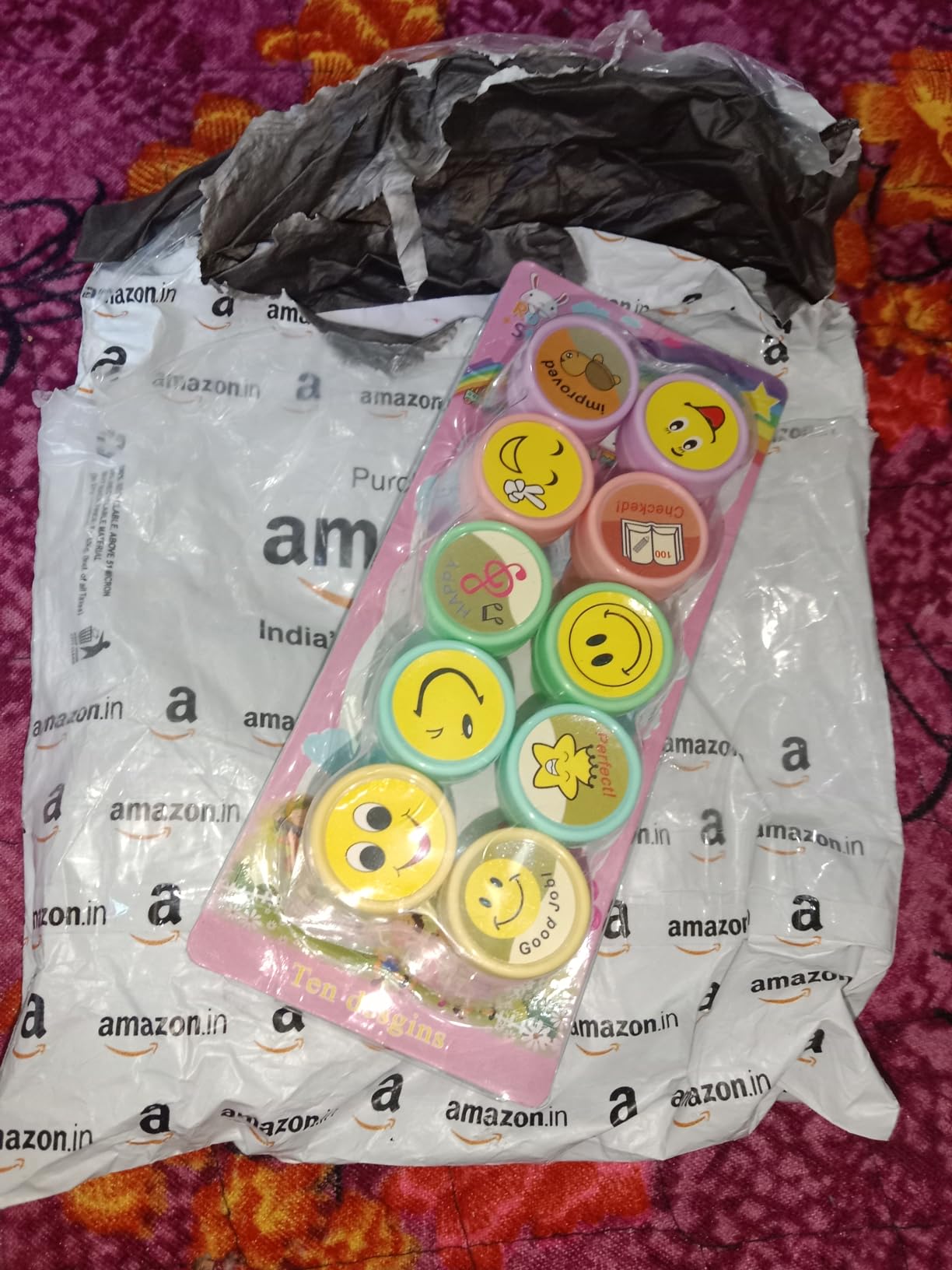 Emoji Stamp with Smile Design Face Stamps Toys for Kids (Emoji 10 ...