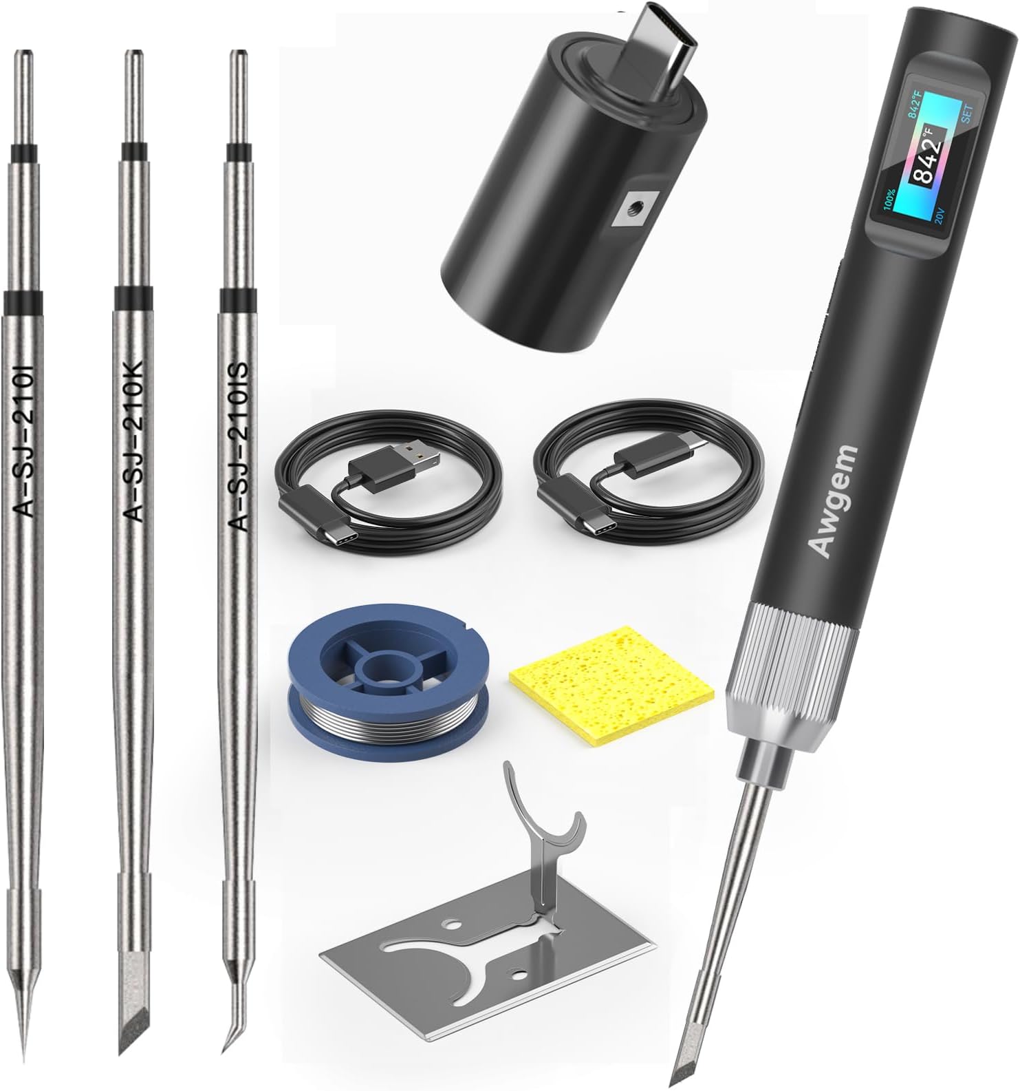 Amazon.com: Soldering Iron Kit, 100W High Power Mini Soldering Iron ...