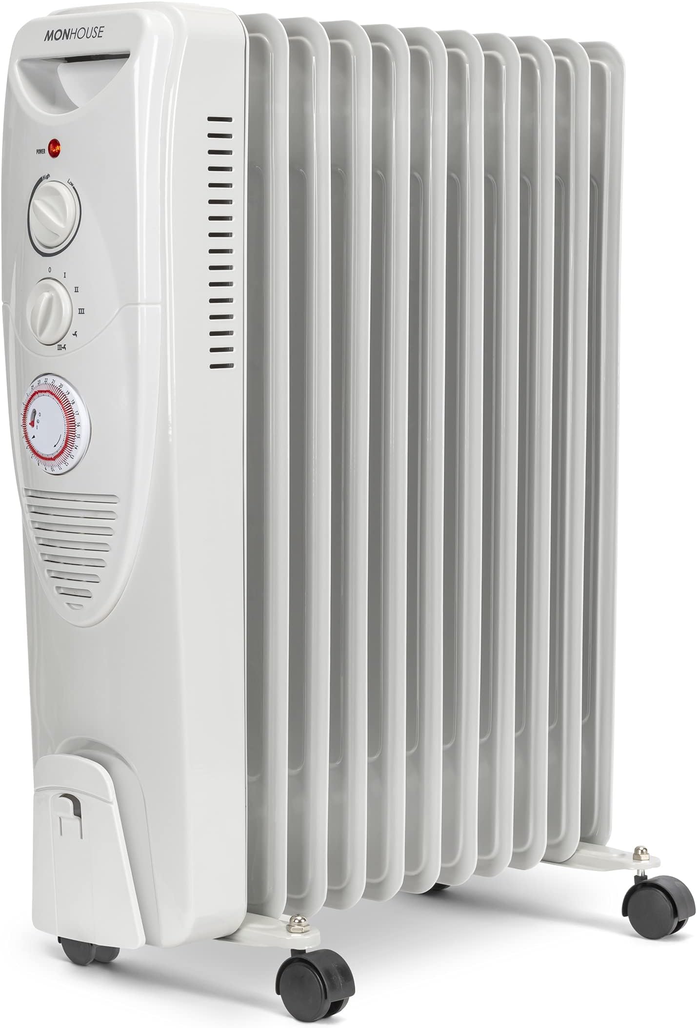 PureMate Oil Filled Radiator, 2500W/2.5KW - 11 Fin - Portable Electric ...