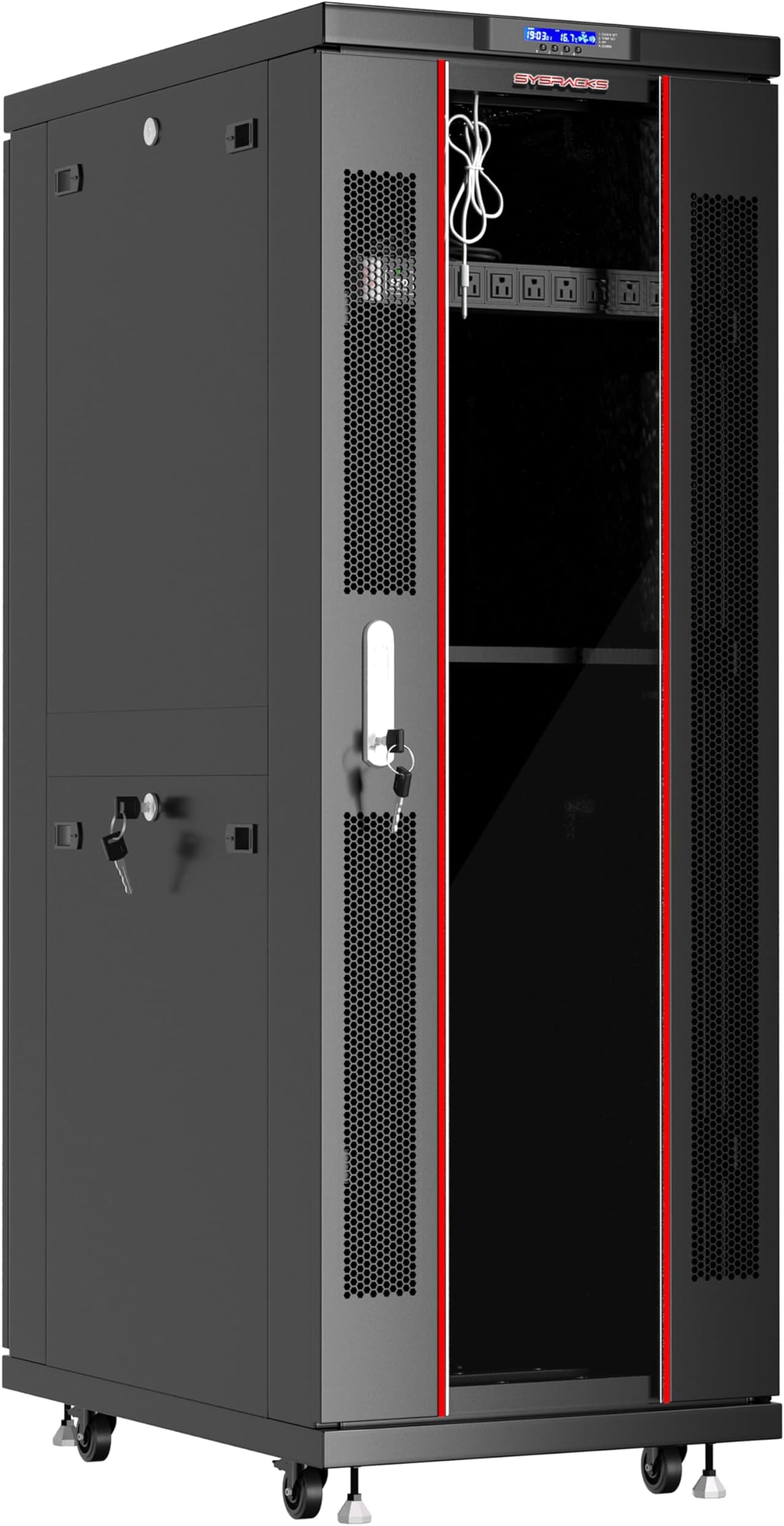 Amazon.com: Server Rack - Locking Cabinet - Network Rack Cabinet Enclosure - 42U - Rack Mount ...