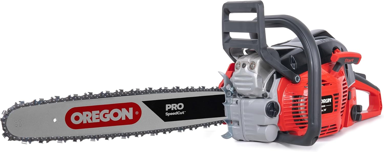Amazon.com: PRORUN 55.5cc 20-in. Gas-Powered 2-Cycle Commercial Chainsaw (PCS560C) : Patio, Lawn ...