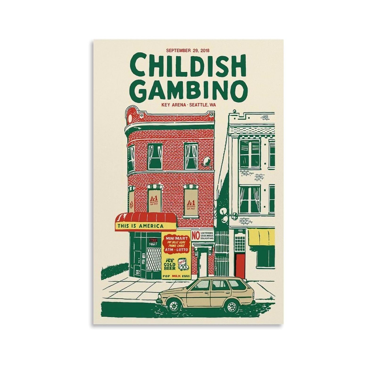Amazon.com: Childish Poster Gambino Comic Cover Canvas Art Poster And ...