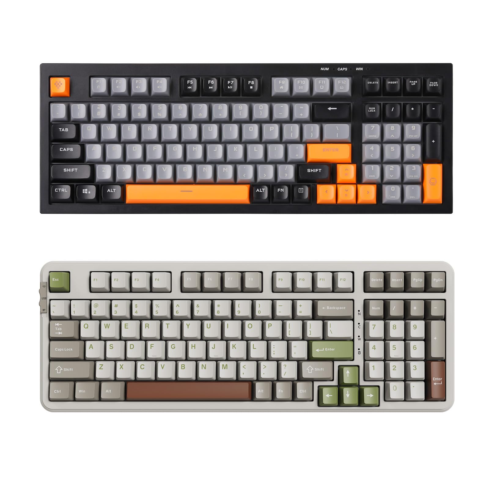Amazon.com: YUNZII B98 Wireless Mechanical Keyboard (Beige, Milk v2 ...