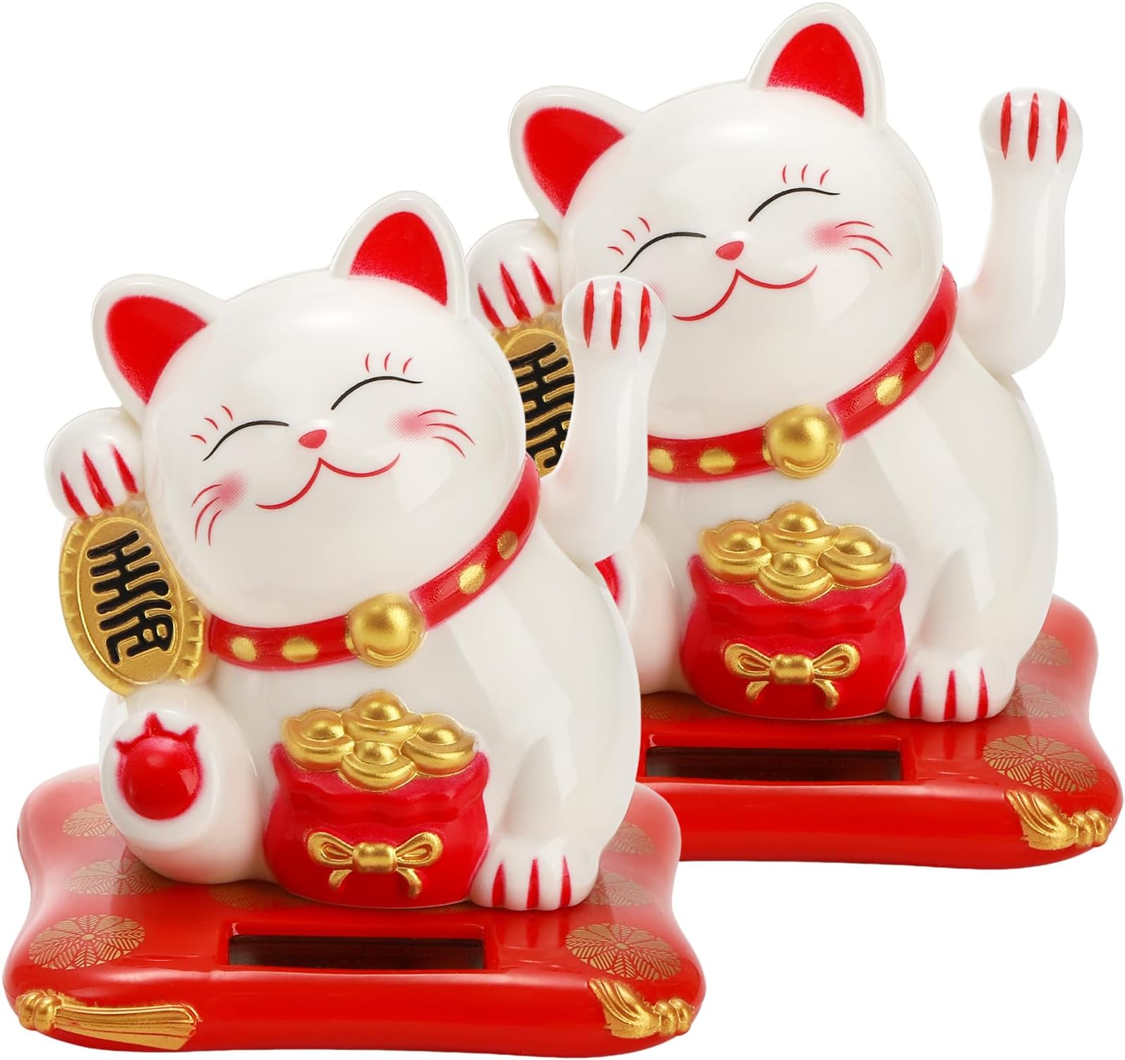 Amazon.com: Haosie Lucky Cat, Lucky Cat Waving Arm, Solar Powered ...