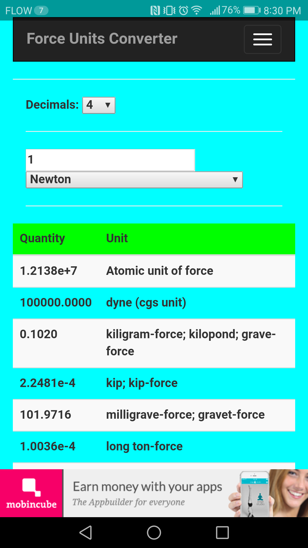 Force Units Converter - App on Amazon Appstore
