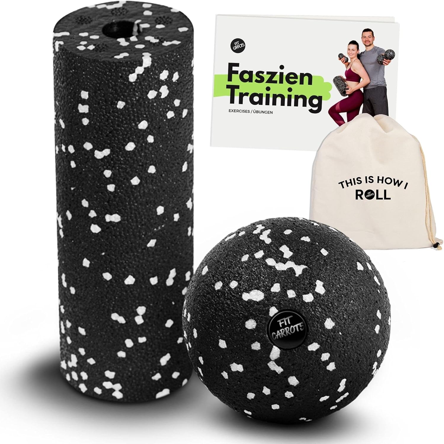 Fascia Training Set Mini Fascia Roller, 8 cm Duoball, 8 cm Fascia Ball ...