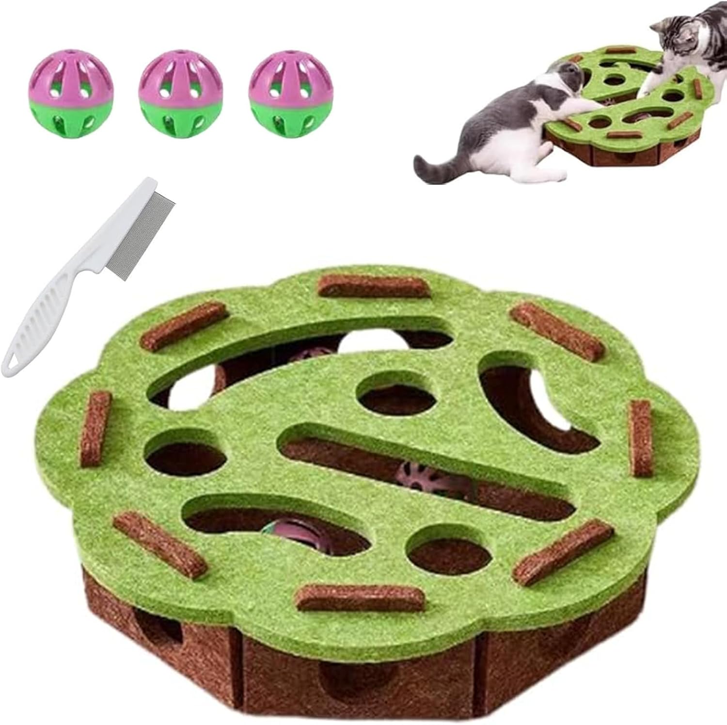 Amazon.com: Cat Scratch Puzzle Enrichment Box, 2026 Upgrade Cat Nail ...