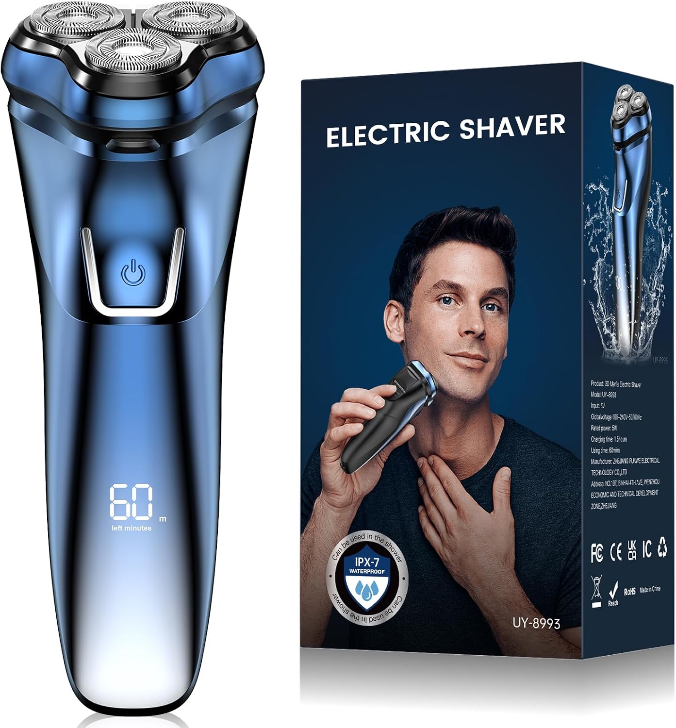 Amazon.com: Electric Razor for Men, Mosluckamp Men’s Electric Rotary ...